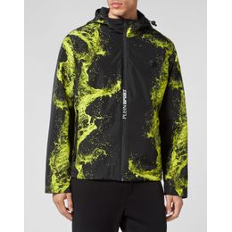 Daunenjacke Plein Sport "Daunenjacke", Herren, Gr. M, 0209, schwarz, gelb, Obermaterial: 100% Polyester; Futter: 100% Polyester, Jacken