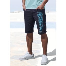 John Devin Herren Bermudas "aus elastischer Baumwollmischung", blau, Gr. 32, unifarben, Web, Obermaterial: 98% Baumwolle, 2% Elasthan, Hosen, mit