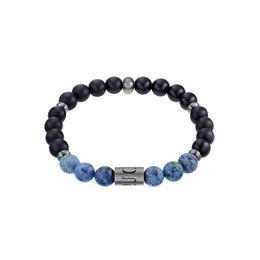 JOOP! JOOP Herren Armband "2033995", 18cm, Edelstahl, blau, Edelstahl, Armbänder, mit Achat, Dumortierit