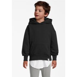 NEWLIFE Jungen Kapuzensweatshirt, schwarz, Gr. 9, unifarben, 65% Baumwolle, 35% Polyester, Sweatshirts, im zeitlosen Design