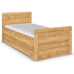 Stauraumbett Rauch, B:109cm H:94cm L:210cm, braun, Kinderzimmer, Betten, "Bett Einzelbett Stollenbett Bettkästen EVELYN", in Komforthöhe mit