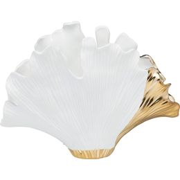 Tischvase KARE DESIGN, B:45cm H:32cm T:15cm, gold, Vasen, "Vase Ginkgo Elegance"