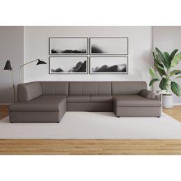 Wohnlandschaft DOMO collection, B:320cm H:78cm T:213cm, braun, Sofas, "Topper, elegant und zeitlos, komfortabel, U-Form", wahlweise mit Bettfunktion