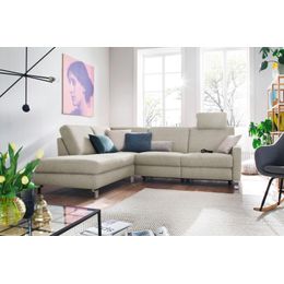 Ecksofa 3C CANDY, B:257cm H:89cm T:220cm, grau, Struktur ( 100% Polyester);Luxus-Microfaser weich: 98% Polyester, 2% Nylon, ;Struktur weich (mit