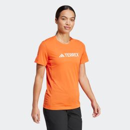adidas terrex Damen Funktionsshirt "W MT LOG TECH T", orange, Gr. XS, Obermaterial: 100% Polyester, Shirts