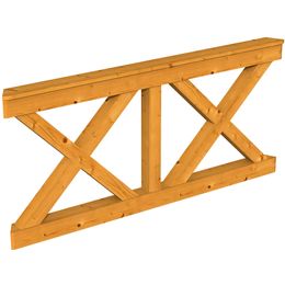 Skan Holz Br&uuml;stungsgel&auml;nder SKANHOLZ, H:84cm L:180cm, braun, Gel&auml;nder, "Andreaskreuz"