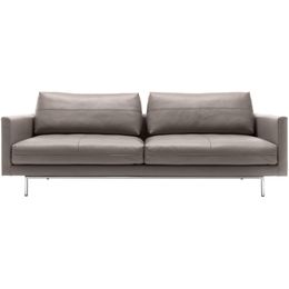 3-Sitzer, B:200cm H:91cm T:106cm, grau, CREATION BY ROLF BENZ, Sofas, "CR.414, Designsofa, edles Sofa, Loungesofa, Ledersofa, klares Design", aus