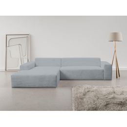 Ecksofa WERK2, B:311cm H:70cm T:210cm, grau, 90% Polyester, 10% Nylon, Wohnzimmer, Sofas, "Zeus-XL, Mega-Sofa mit großer Sitztiefe, Stellmaße 311cm x