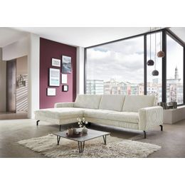 Ecksofa DIE PLANBAR, B:302cm H:87cm T:178cm, beige, 100% Polyester, Wohnzimmer, Sofas, "MP-IN20110 L-Form mit Kaltschaum-Polsterung", optional mit