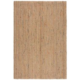 Teppich FLAIR RUGS, B:120cm H:7mm L:170cm, bunt, Jute, Wohnzimmer, Teppiche, "Jute Boucle", aus 100% Jute, mit Fransen, aus Naturfasern