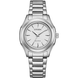 Citizen Damen Solaruhr, silber, Armbanduhren, Armbanduhr, Damenuhr, Edelstahlarmband, bis 10 bar wasserdicht