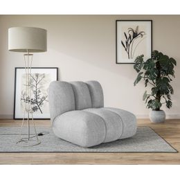 Sessel, B:90cm H:84cm T:106cm, grau, LeGer Home by Lena Gercke, 100% Polyester, Wohnzimmer, Sessel, "Priya Loungesessel, moderne Steppung, auch in