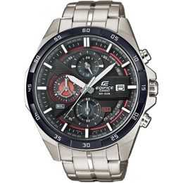 CASIO EDIFICE Herren Chronograph, silber, Armbanduhren, Quarzuhr,Armbanduhr,Herrenuhr,bis 10 bar wasserdicht, Edelstahlarmband