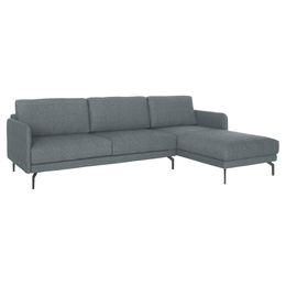 Ecksofa, B:274cm H:85cm T:178cm, grau, CREATION BY ROLF BENZ, Chenille COCO (72% Polyester 15% Baumwolle 13% Polyacryl);Leder OSKAR, Wohnzimmer,