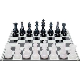 Dekoobjekt KARE DESIGN, B:60cm H:13cm T:60cm, schwarz, Polyresin, Dekofiguren, "Deko Objekt Chess Transparent 60x60cm"