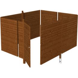 Skan Holz Carport-Ger&auml;teraum SKANHOLZ, braun, Holzwerkstoff, Ger&auml;teh&auml;user, "Abstellraum C4", aus Profilschalung