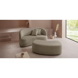 2-Sitzer, B:170cm H:87cm T:89cm, beige, LeGer Home by Lena Gercke, Struktur fein 100% Polyester);Samtoptik (100% Polyester);Bouclé (100% Polyester),