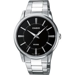 Damen Quarzuhr, silber, CASIO TIMELESS COLLECTION, Armbanduhren, Armbanduhr, Herrenuhr, Damenuhr, analog, Neo-Display, Edelstahlarmband