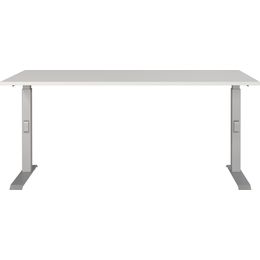 Schreibtisch Germania, B:160cm H:91cm T:80cm, silber, Büro, Tische, "GW-Agenda", höhenverstellbar von 68-91 cm, verfügbar in verschiedenen Breiten
