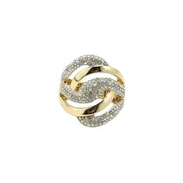 Damen Fingerring "Paris", Messing, gold, Collezione Alessandro, Messing, Fingerringe