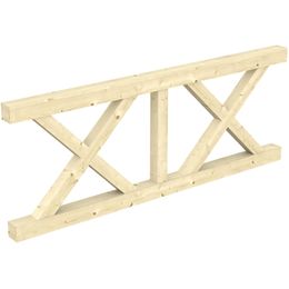 Skan Holz Br&uuml;stungsgel&auml;nder SKANHOLZ, H:84cm L:220cm, beige, Gel&auml;nder, "Andreaskreuz", f&uuml;r die Front