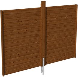 Skan Holz Carport-R&uuml;ckwand SKANHOLZ, B:291cm H:200cm, braun, Holzwerkstoff, Gartenhaus-Seitenw&auml;nde, aus Profilschalung