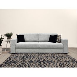 Schlafsofa Home Affaire, B:238cm H:86cm T:103cm, grau, 90% Polyester, 10% Nylon, Kinderzimmer, Sofas, "Calrence", mit aufklappbarer Bettfunktion,