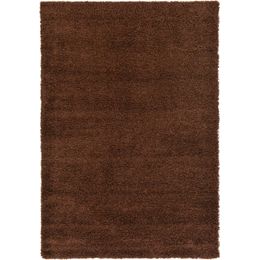 Hochflor-Teppich, B:183cm H:38mm L:274cm, braun, MyFlair M&Ouml;BEL & ACCESSOIRES, Polypropylen (PP), Teppiche, "Shaggy Shag, LAGERR&Auml;UMUNG", gewebt, Uni