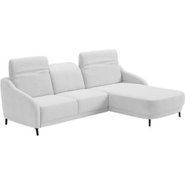 Sit & More Ecksofa SIT & MORE, B:271cm H:93cm T:191cm, silber, 100% Polyester, Wohnzimmer, Sofas, "Blues L-Form", wahlweise mit Klapptisch und USB