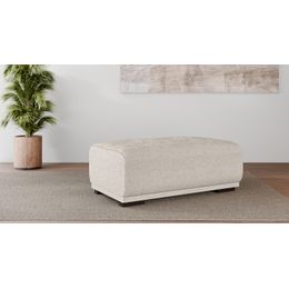 Polsterhocker Home Affaire, B:122cm H:46cm T:72cm, beige, 100% Polyester, Hocker, "BORNHOLM, großer Hocker passend zur Serie, Maße B/T/H: 122/72/46