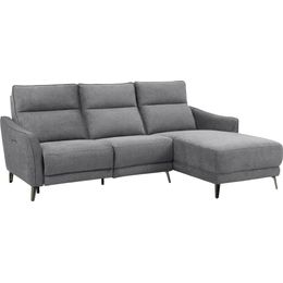 Ecksofa Inosign, B:239cm H:101cm T:91cm, grau, Webstoff 100% Polyester, Wohnzimmer, Sofas, "TAYLER 3-Sitzer, L-Form (Breite 239cm), elektr.