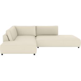 Ecksofa Musterring, B:304cm H:81cm T:224cm, beige, 100% Polyester, Wohnzimmer, Sofas, "Lucia", mit großem Longchair, verschiedene Farben, B304 x T224
