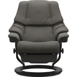 Relaxsessel stressless, B:88cm H:98cm T:77cm, grau, Leder BATICK: BATICK ist ein leicht korrigiertes, durchgefärbtes und genarbtes Möbelleder, bei
