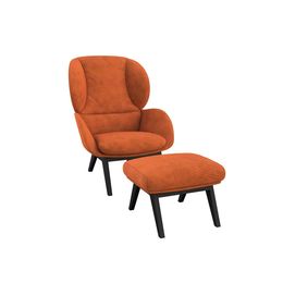 Ohrensessel FLEXLUX, B:78cm H:100cm T:96cm, orange, 85% Polyester/15%Polyamide, Sessel, "Adria Designsessel, Loungesessel", Stil & Komfort,