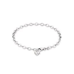 Amor Damen Silberarmband "Schmuck Geschenk Armkette Herz LIEBE", 19cm, Silber 925 (Sterlingsilber), silber, Silber 925 (Sterlingsilber), Armb&auml;nder,