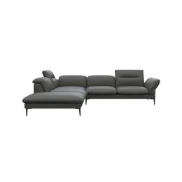 Ecksofa FLEXLUX, B:287cm H:88cm T:239cm, grau, Wohnzimmer, Sofas, "Salino, Funktionssofa mit Ottomane, Relaxsofa, Ecksofa", Sofa mit Arm- und