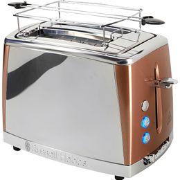 Russell Hobbs Toaster "Luna Copper Accents 24290-56", B:16,9cm H:23,1cm T:29cm, braun, Toaster