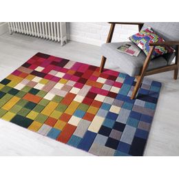 Wollteppich FLAIR RUGS, B:160cm H:10mm L:230cm, bunt, Wolle, Wohnzimmer, Teppiche, "Lucea"