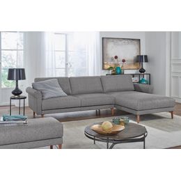 Ecksofa, B:282cm H:85cm T:178cm, grau, CREATION BY ROLF BENZ, Chenille COCO (72% Polyester 15% Baumwolle 13% Polyacryl), Wohnzimmer, Sofas, "CR.450,