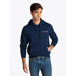 Tommy Hilfiger Herren Kapuzensweatshirt "HILFIGER COLOR PHOTO PRT HOODIE", blau, Gr. XXL, Sweatware, Obermaterial: 100% Baumwolle, Sweatshirts, mit
