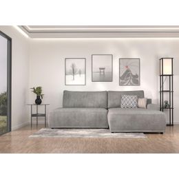 Ecksofa Trendmanufaktur, B:250cm H:82cm T:167cm, blau, 92% Polyester, 8% Polyamide, Wohnzimmer, Sofas, "Fordon II, Schlafsofa mit Bettkasten, Couch