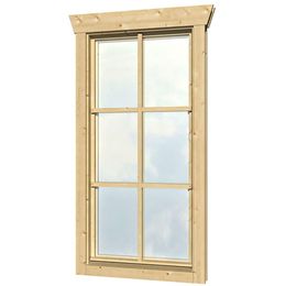 Skan Holz Fenster SKANHOLZ, B:57,5cm H:123,5cm, beige, Glas, Massivholz, Fenster, "Einzelfenster", Anschlag rechts