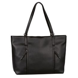 Tom Tailor Damen Shopper "Beca", schwarz, Polyurethan, clean, gepflegt, unifarben, Taschen, aus hochwertigem Kunstleder mit funktionalen Details
