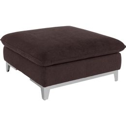 Hocker COTTA, B:98cm H:46cm T:98cm, braun, Struktur (100% Polyester );Chenille (90% Polyester; 10% Polyamid ), Büro, Hocker, "Teresa"