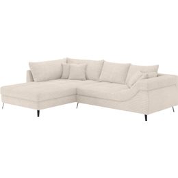 Ecksofa MR. COUCH, B:317cm H:98cm T:228cm, beige, Stripes (92% Polyester / 8% Nylon), Wohnzimmer, Sofas, "Portofino L-Form", 4 Bezugsqualitäten, 13,5