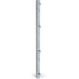 Alberts Zaunpfosten "60x40 mm f&uuml;r Doppelstabmattenzaun", 127,5cm, grau, Zaunpfosten, 127,5 cm, zur Befestigung mit Einschlag-Bodenh&uuml;lse oder