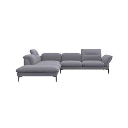 Ecksofa FLEXLUX, B:287cm H:88cm T:239cm, grau, 100% Polyester, Wohnzimmer, Sofas, "Salino, Funktionssofa mit Ottomane, Relaxsofa, Ecksofa", Sofa mit
