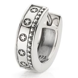 Bruno Banani Herren Single-Creole "Schmuck Geschenk Silber 925 Ohrschmuck Ohrring Single", 13,5mm, Silber 925 (Sterlingsilber), silber, Silber 925