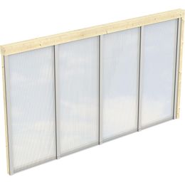 Skan Holz Carport-Seitenwand SKANHOLZ, B:355cm H:200cm, beige, Holzwerkstoff, Gartenhaus-Seitenwände, m. Polycarbonat, Wandanbau