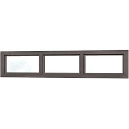 Skan Holz Fenster SKANHOLZ, B:147cm H:30cm, grau, Glas, Massivholz, Fenster, "Oberlicht", 147 x 30 cm